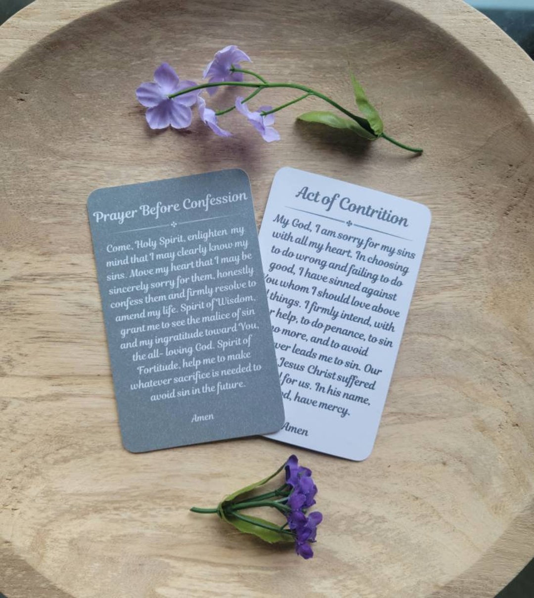 Act of Contrition Prayer Before Confession Catholic Prayer Card ...