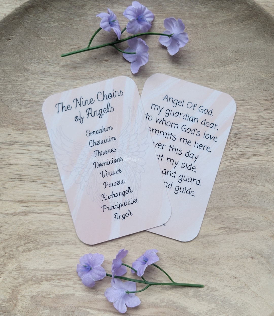 Guardian Angel Prayer Angels Catholic Prayer Card Catholic Gift ...