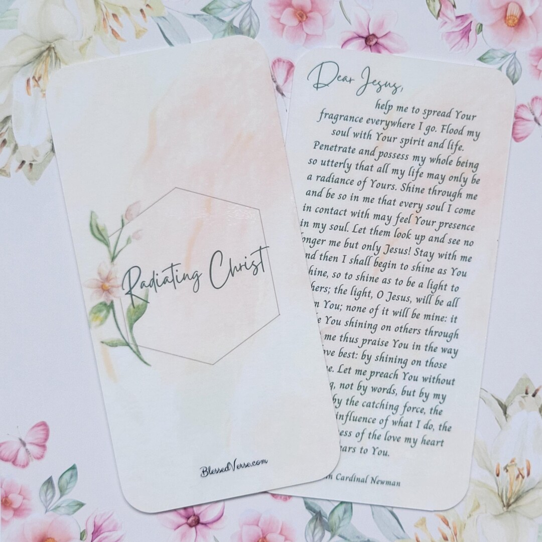 Radiating Christ - Catholic Prayer Card - Devotion - Catholic Gift ...