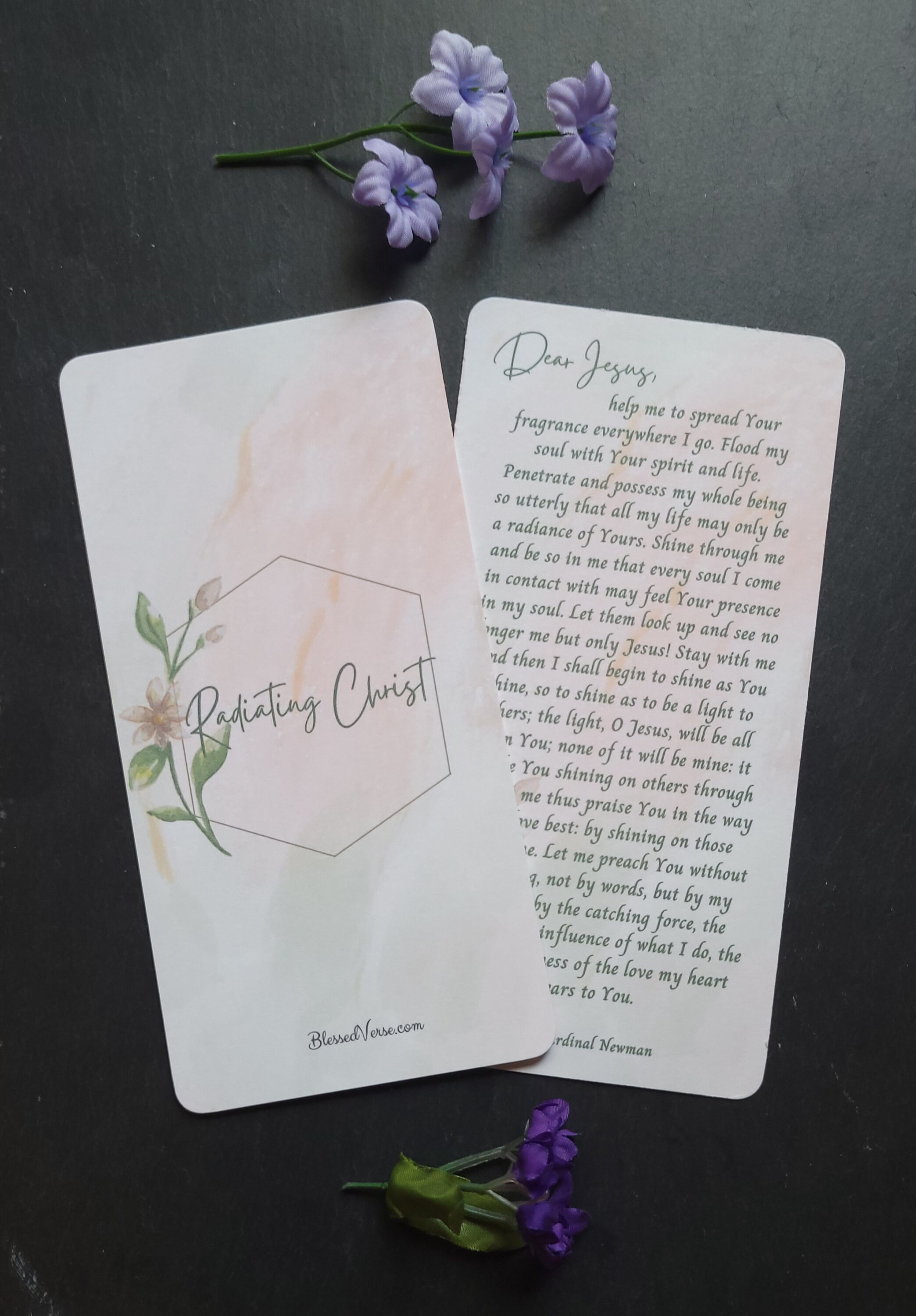 Radiating Christ Catholic Prayer Card Devotion Catholic Gift Catholic ...