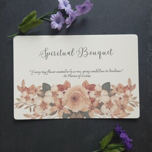 Spiritual Bouquet Post Card - Catholic Prayer Card - Catholic Post Card ...