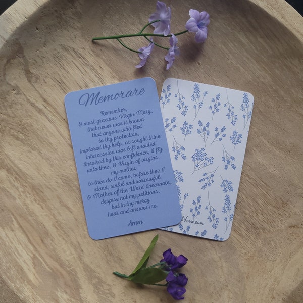 Memorare Prayer Card - Etsy
