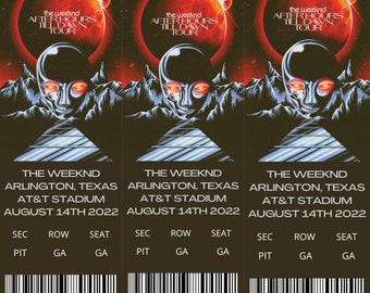 The Weeknd Tour Ticket - Etsy