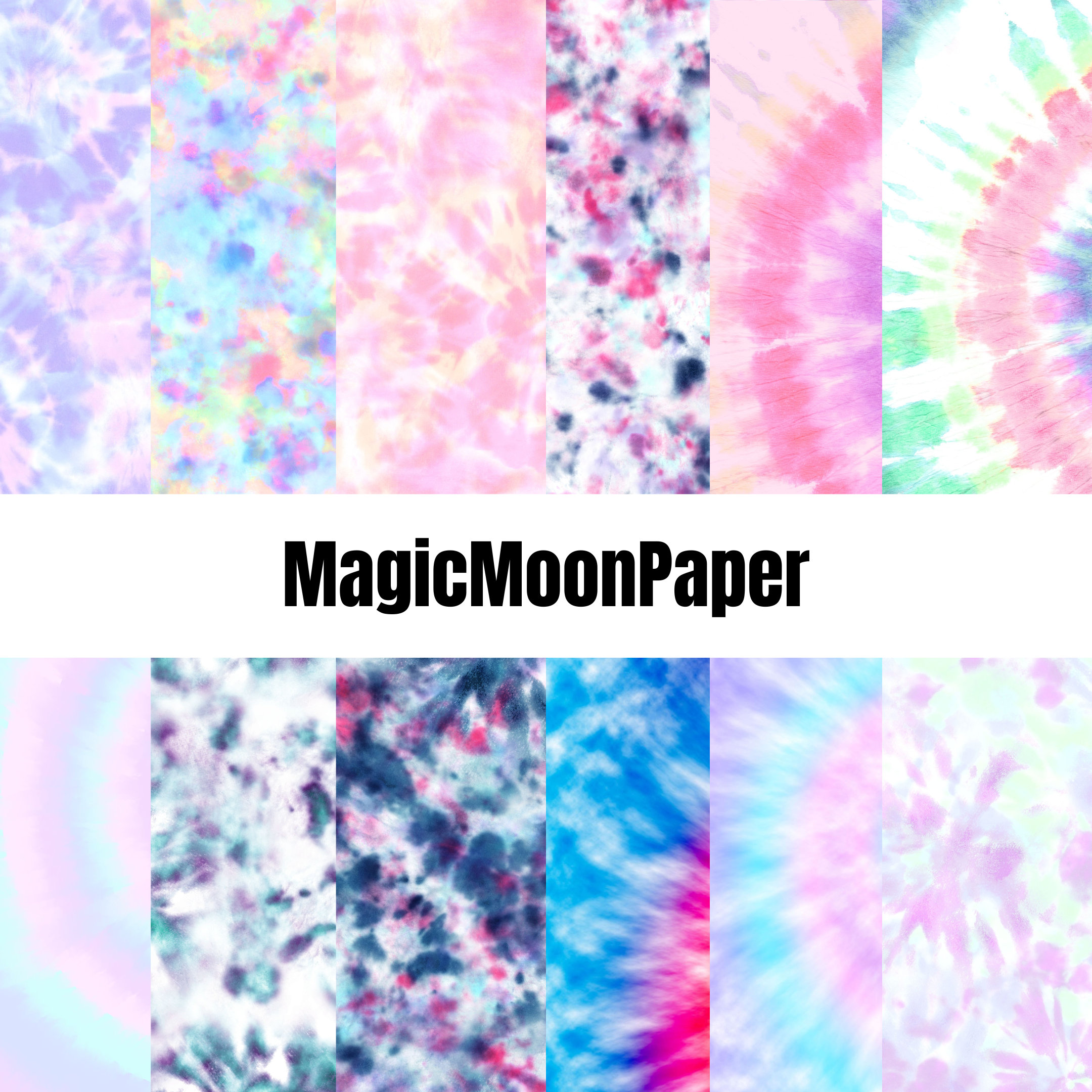 18 Tye-dye Prints Digital Printable Paper Scrapbook Papercraft Downloads - Etsy