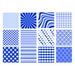 30 Blues Trio Basics Digital Scrapbook Paper Printable Download ...