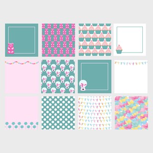 12 Pastel Candyland Digital Printable Paper Scrapbooking Paper ...