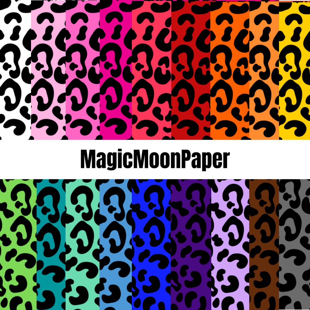 25 Basics Cheetah Print Colors Digital Printable Paper Animal Print ...