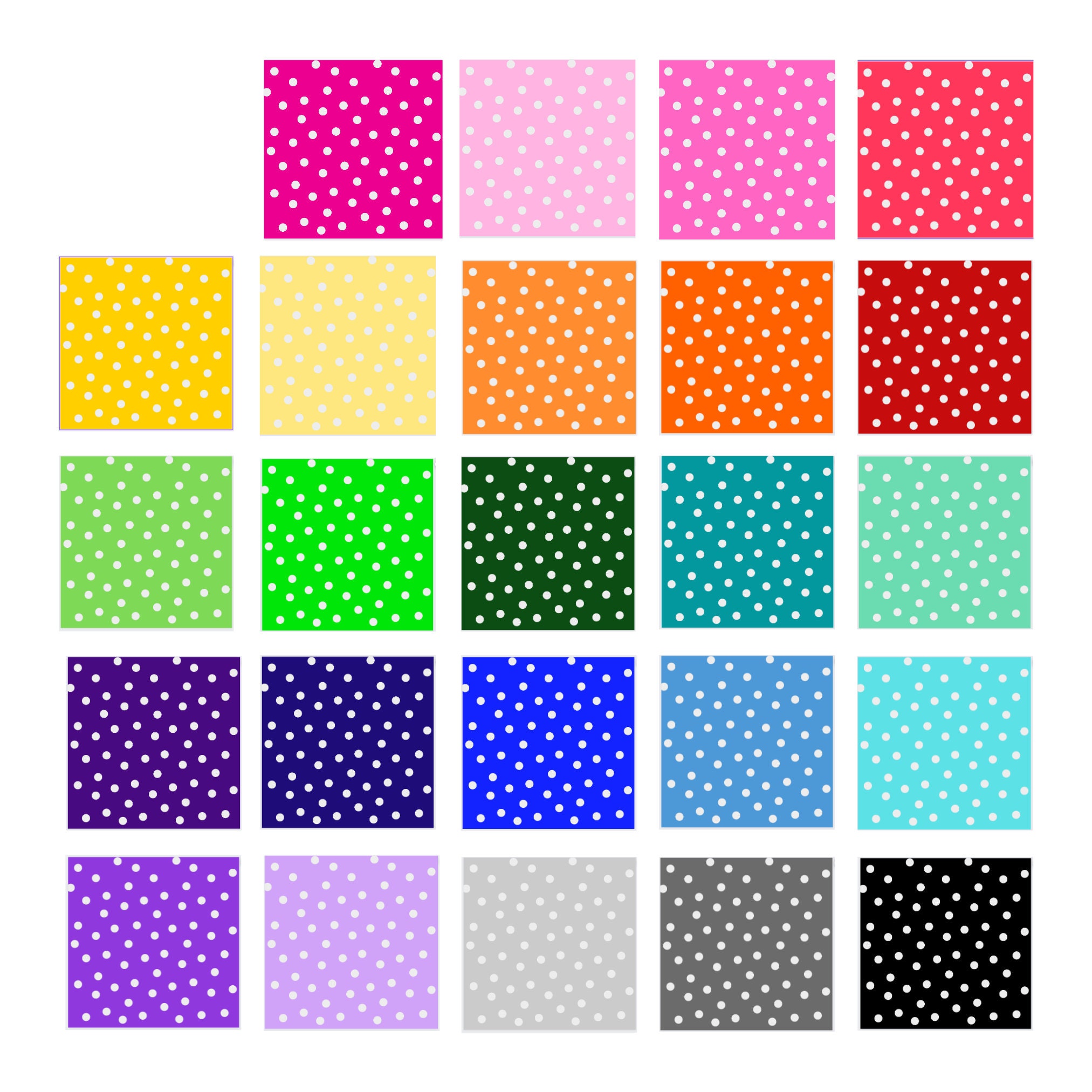 24 Page Full Spectrum Polka Dot Digital Paper Pack Scrapbooking ...