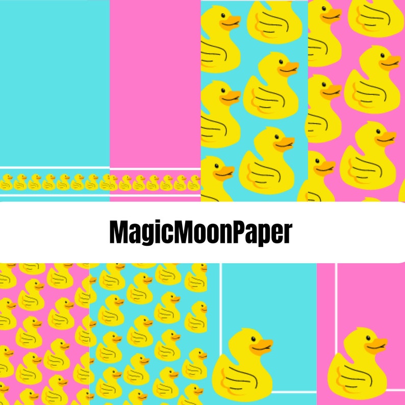 10 Rubber Ducky Digital Printable Paper Scrapbooking Papercraft - Etsy