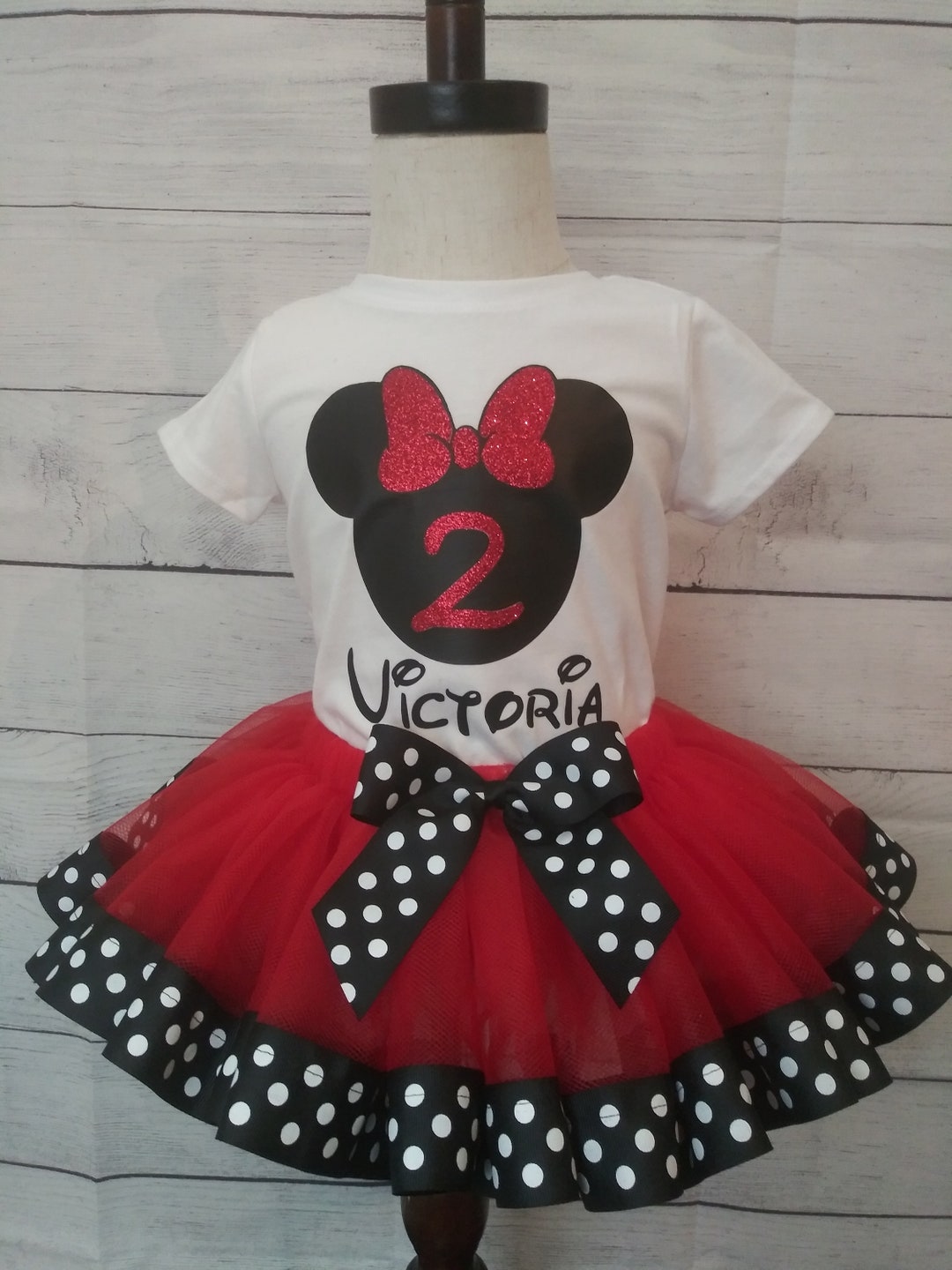 Red Minnie Mouse Tutu, Minnie Mouse Birthday Outfit - Etsy