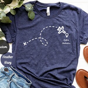 Custom Travel Shirt, Flight to Custom Destination Shirt, Flight Buddies ...