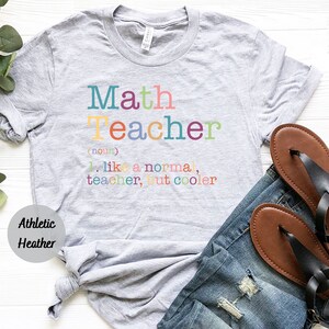 Math Teacher Like a Normal Teacher but Cooler T-shirt, Math Teacher ...