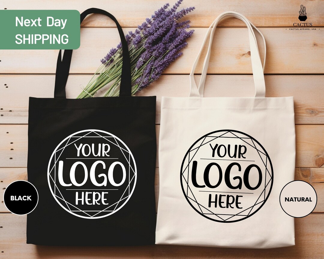 Custom Logo Tote Bag, Custom Bags, Business Logo Bags, Your Logo Here ...