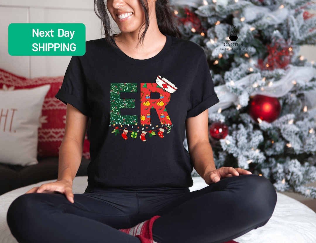 Christmas ER Nurse Shirt, Emergency Department Xmas Shirt, Emergency ...