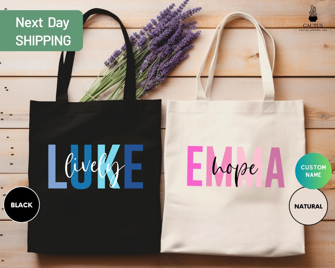 Personalized Name Tote Bag, Custom Name Tote Bag Custom Tote, Shopper ...