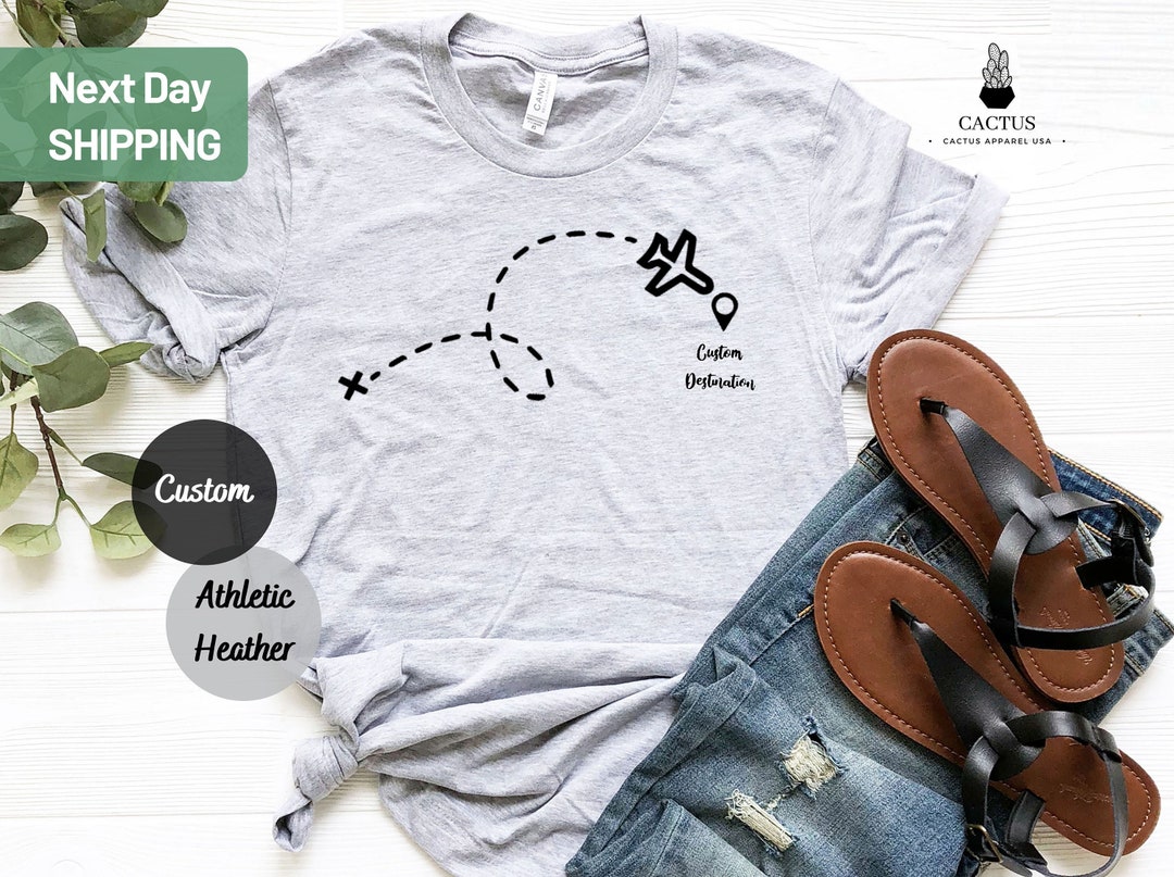 Custom Travel Shirt, Flight to Custom Destination Shirt, Flight Buddies ...