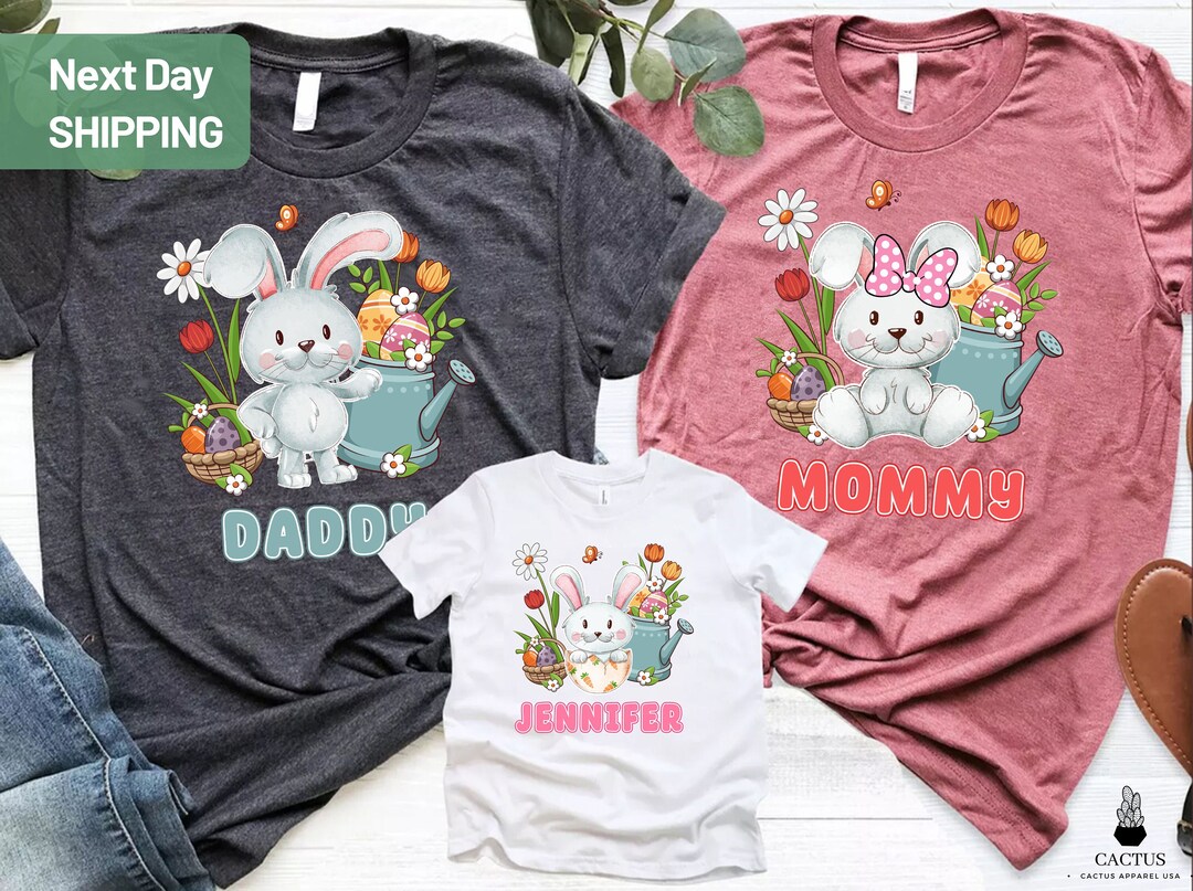 Easter Family Matching, Custom Easter Bunny Shirt, Personalized Easter ...