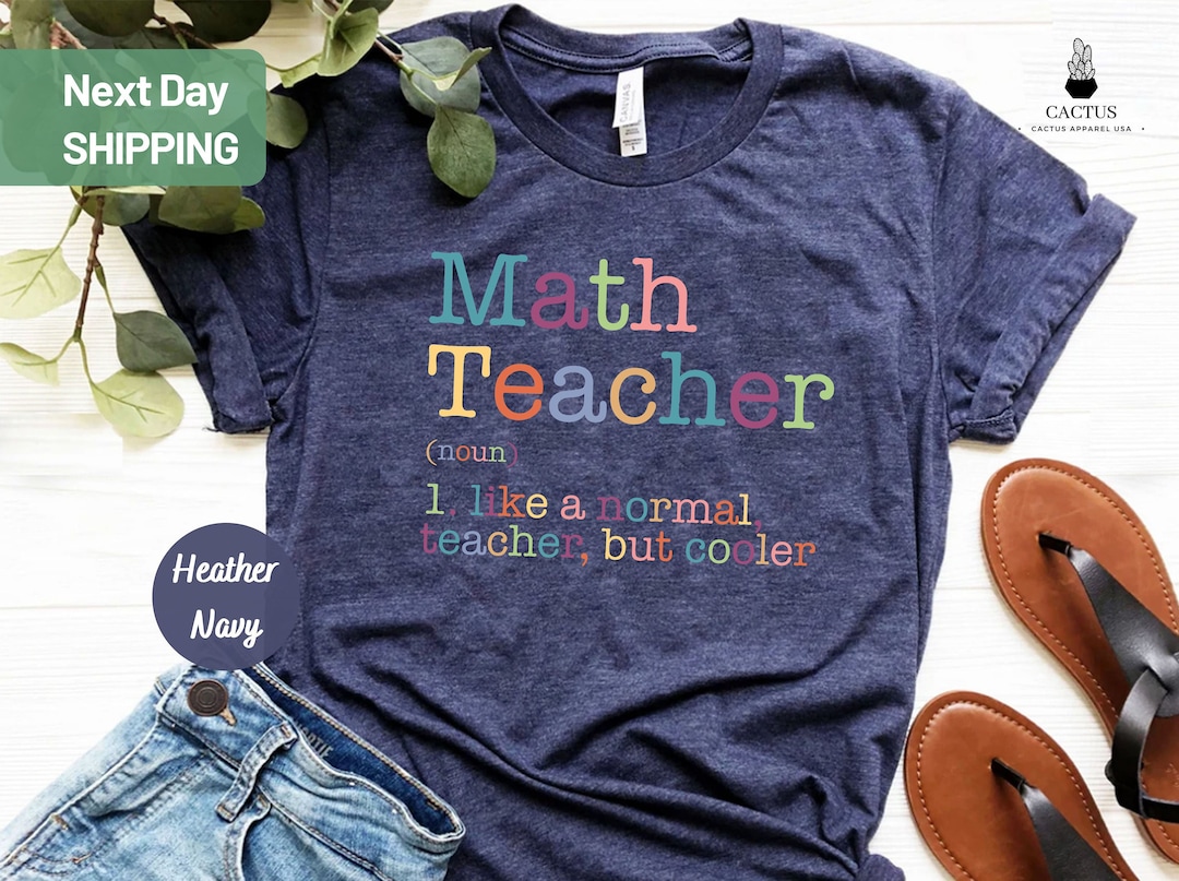 Math Teacher Like a Normal Teacher but Cooler T-shirt, Math Teacher ...