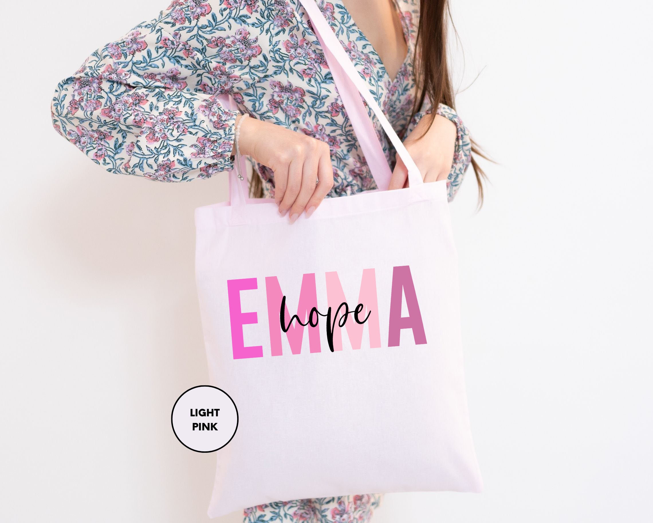 Personalized Name Tote Bag, Custom Name Tote Bag Custom Tote, Shopper ...