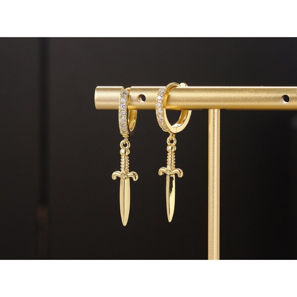 Dagger Earrings - Etsy