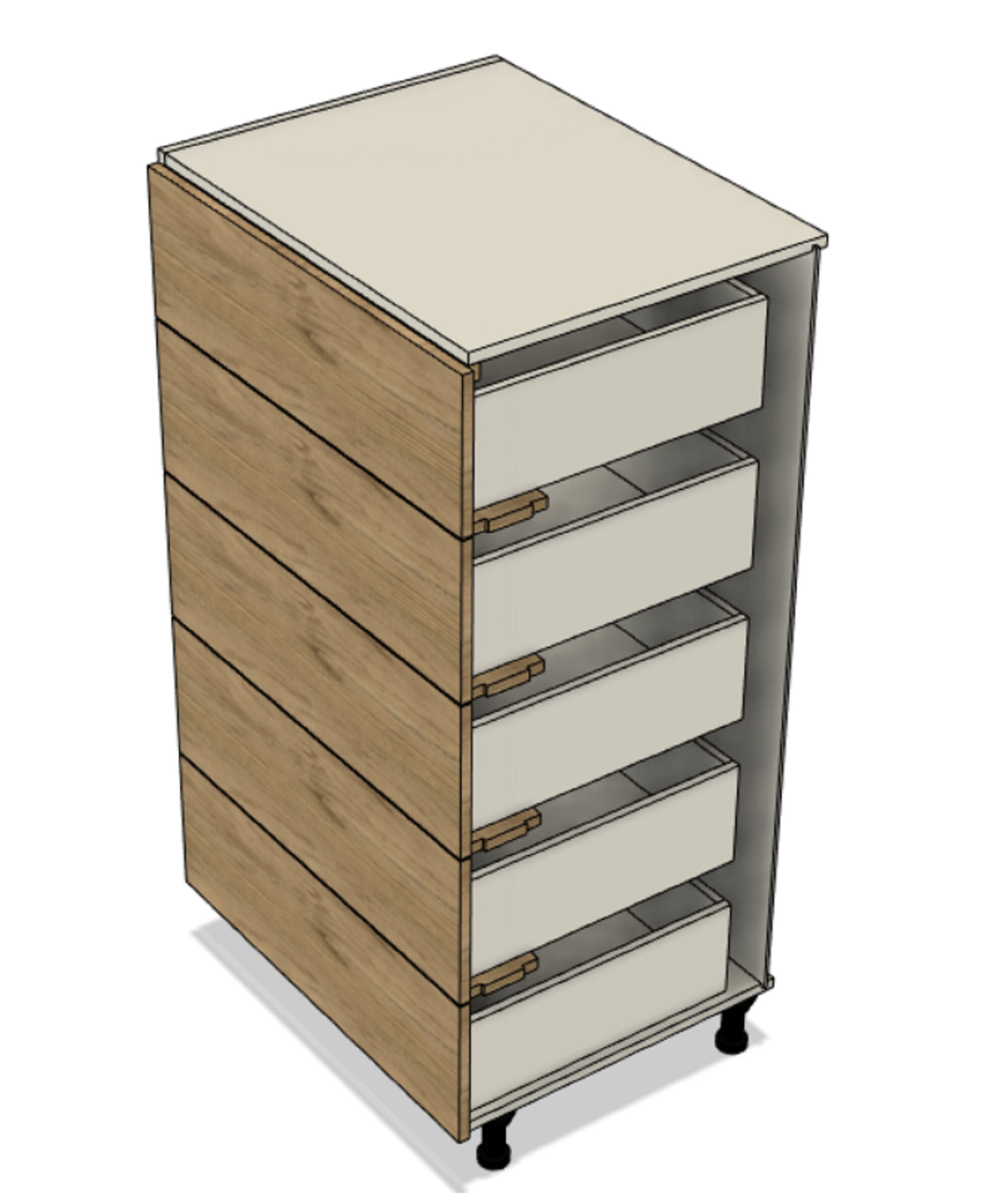 Fusion 360 Drawer Bank Parametric Cabinet, STEP, Autodesk Inventor 2021 ...