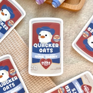 Quaker Oats Inspired - Quacker Oats Duck Vinyl Sticker, Waterproof ...