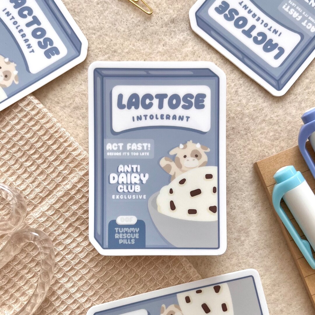 Lactaid Inspired - Lactose Intolerant, Anti-dairy Club Vinyl Sticker ...