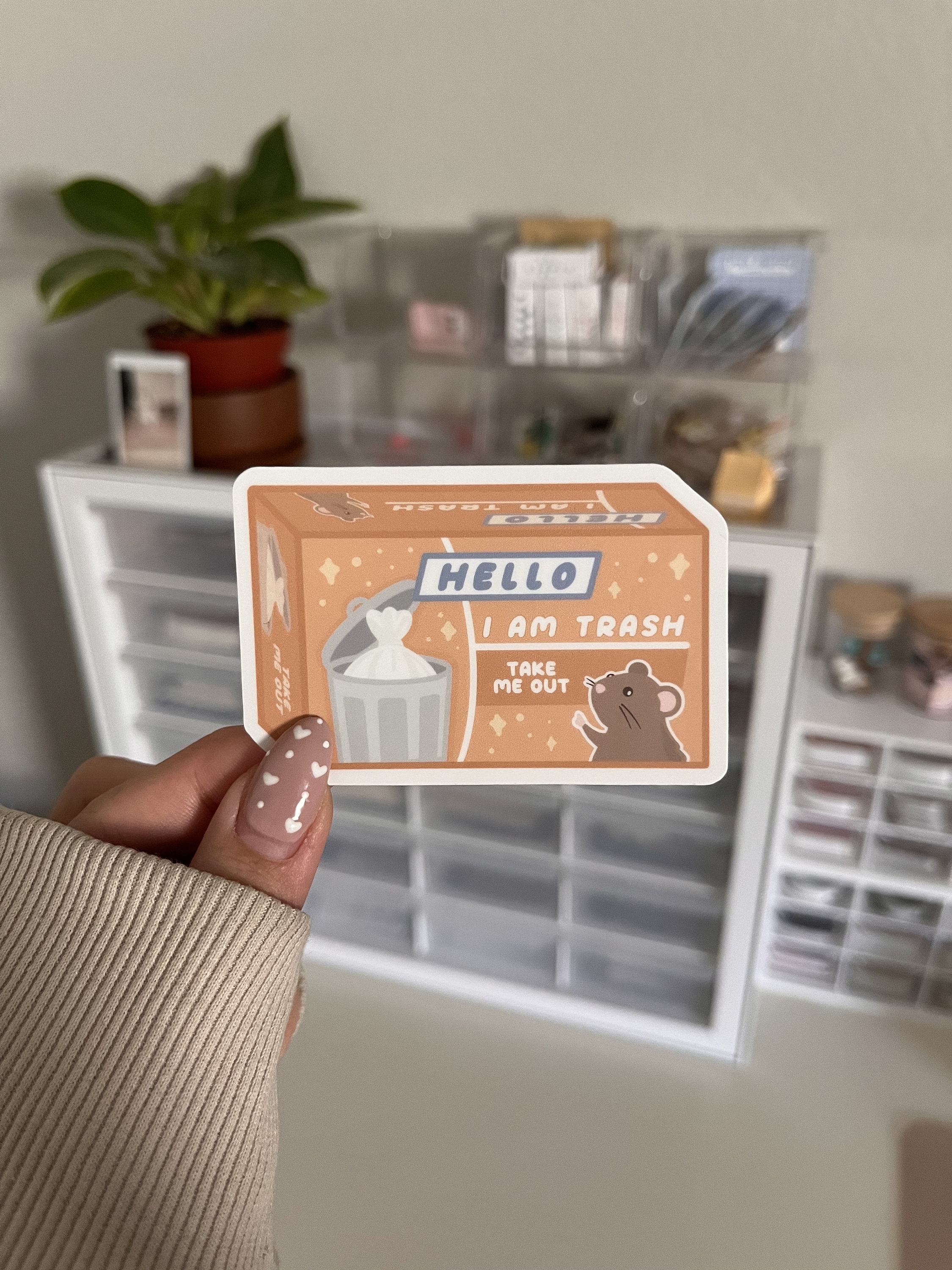 Hefty Trash Bags Inspired - Hello, I Am Trash Vinyl Sticker, Waterproof ...