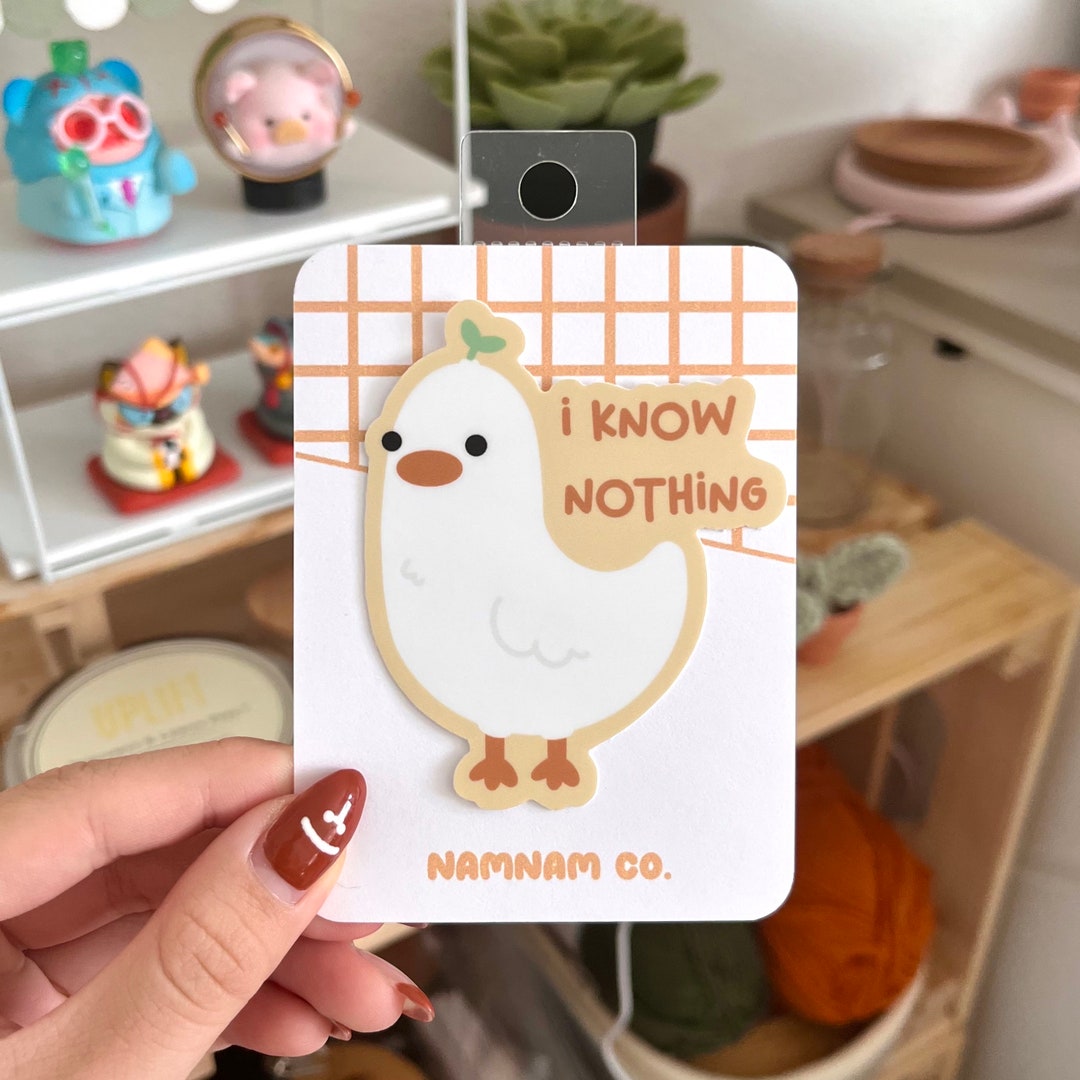 Dumb Duck I Know Nothing Vinyl Sticker - Etsy