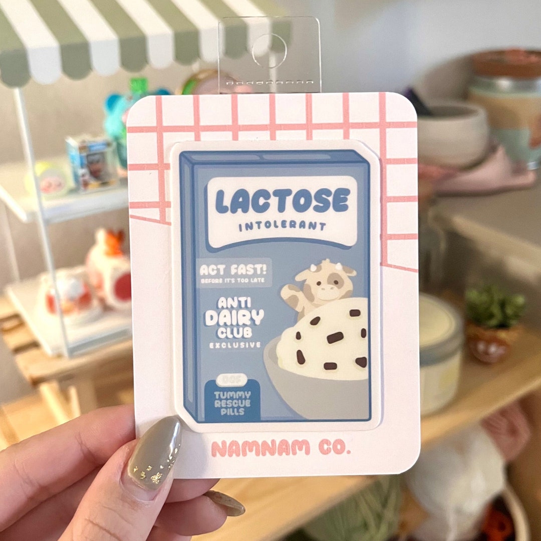 Lactaid Inspired Lactose Intolerant, Anti-dairy Club Vinyl Sticker - Etsy