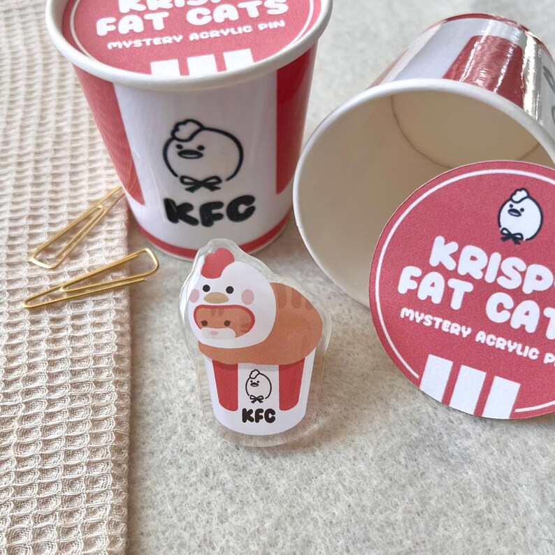 KFC Krispy Fat Cats - Acrylic Pin, Surpise Box! - Etsy