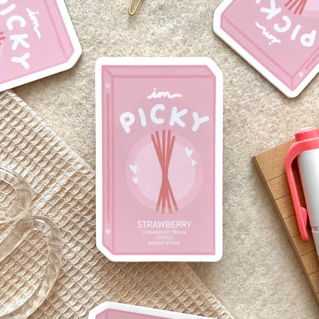 Asian Pocky Inspired - "im Picky" Sticker - Hydroflask Sticker - Tablet ...