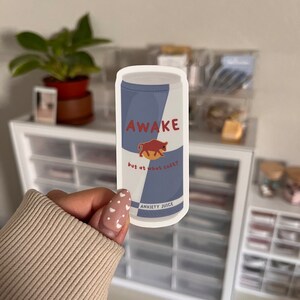 Red Bull Inspired - “awake but at What Cost?” Vinyl Sticker, Waterproof ...