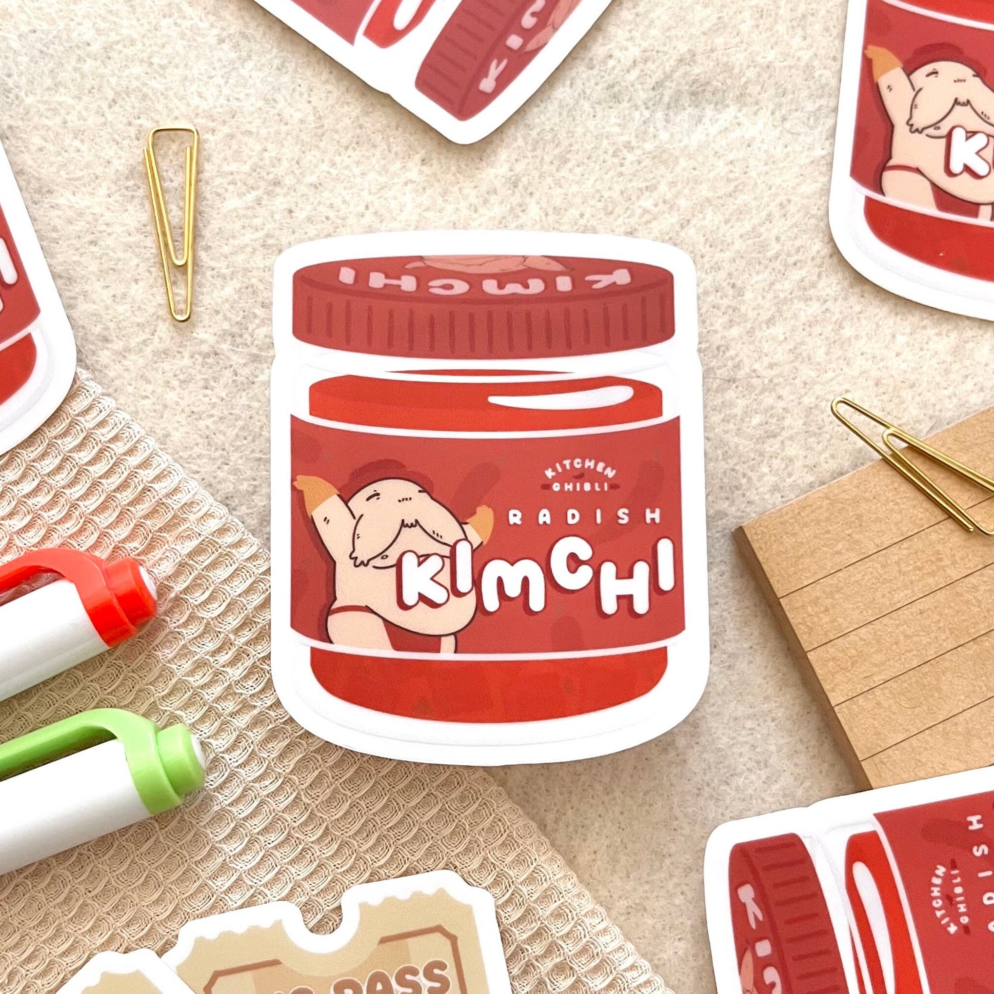 Studio Ghibli Inspired Radish Kimchi Vinyl Sticker - Etsy