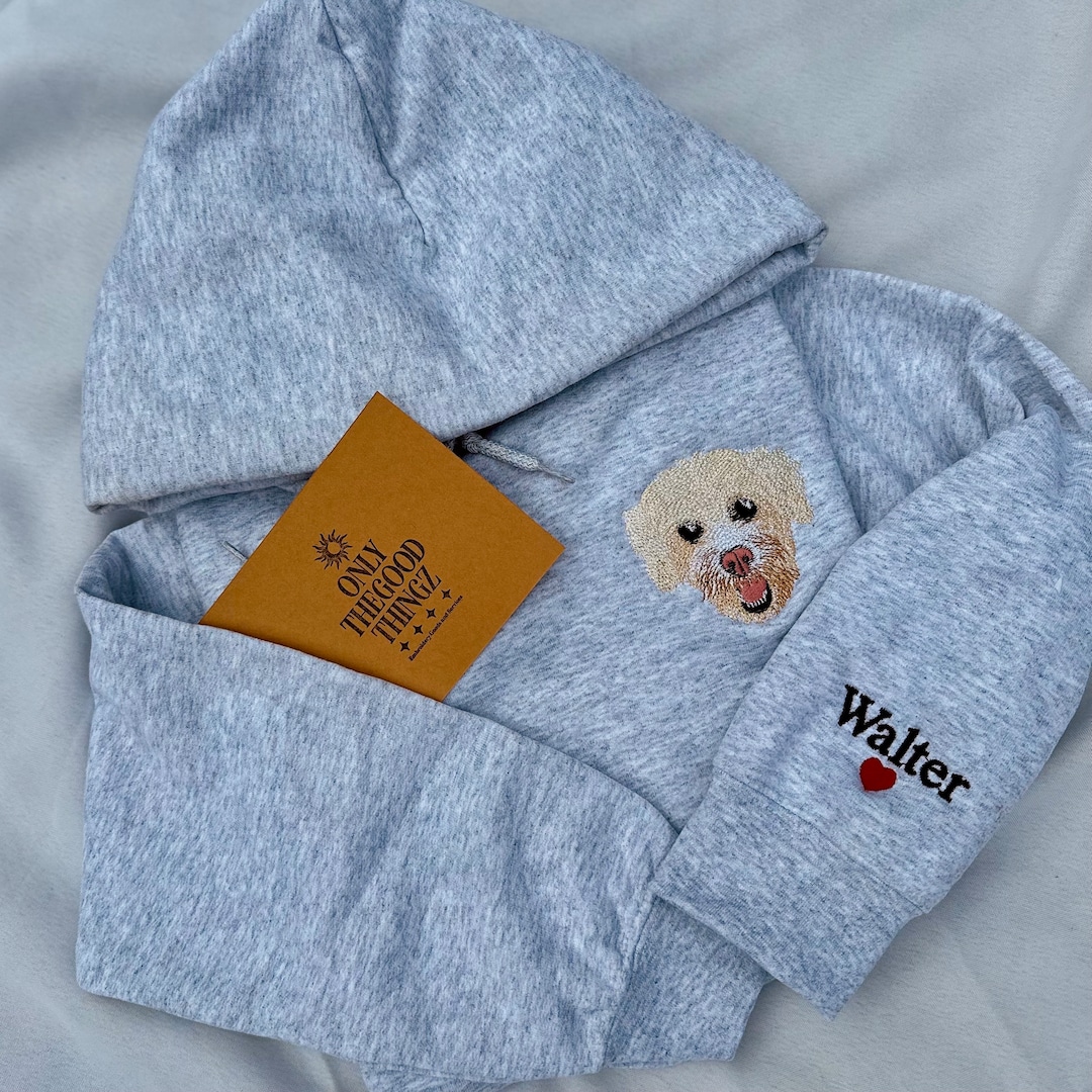 Custom Pet Embroidered Sweatshirt With Text Personalized - Etsy
