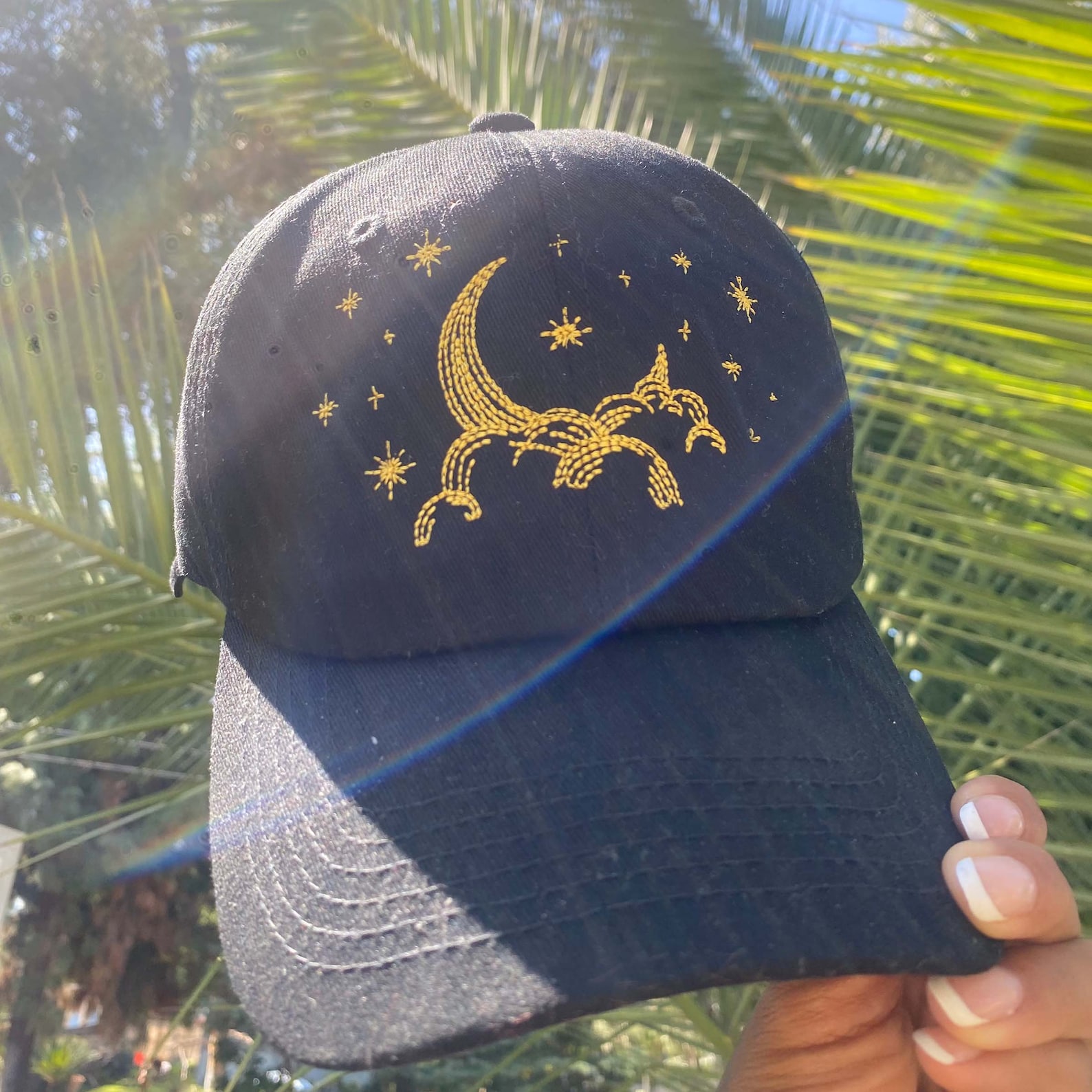 Starry Night Sky Embroidery Dad Hat Various Colors - Etsy
