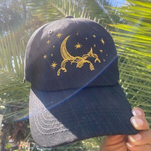 Starry Night Sky Embroidery Dad Hat Various Colors | Star Designs ...