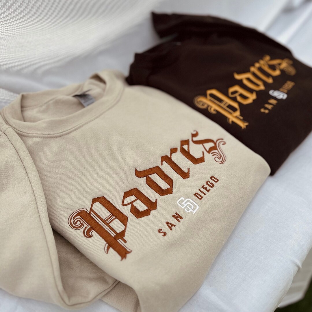 Padres San Diego Baseball Embroidered Crewneck Hoodie Padres Baseball ...