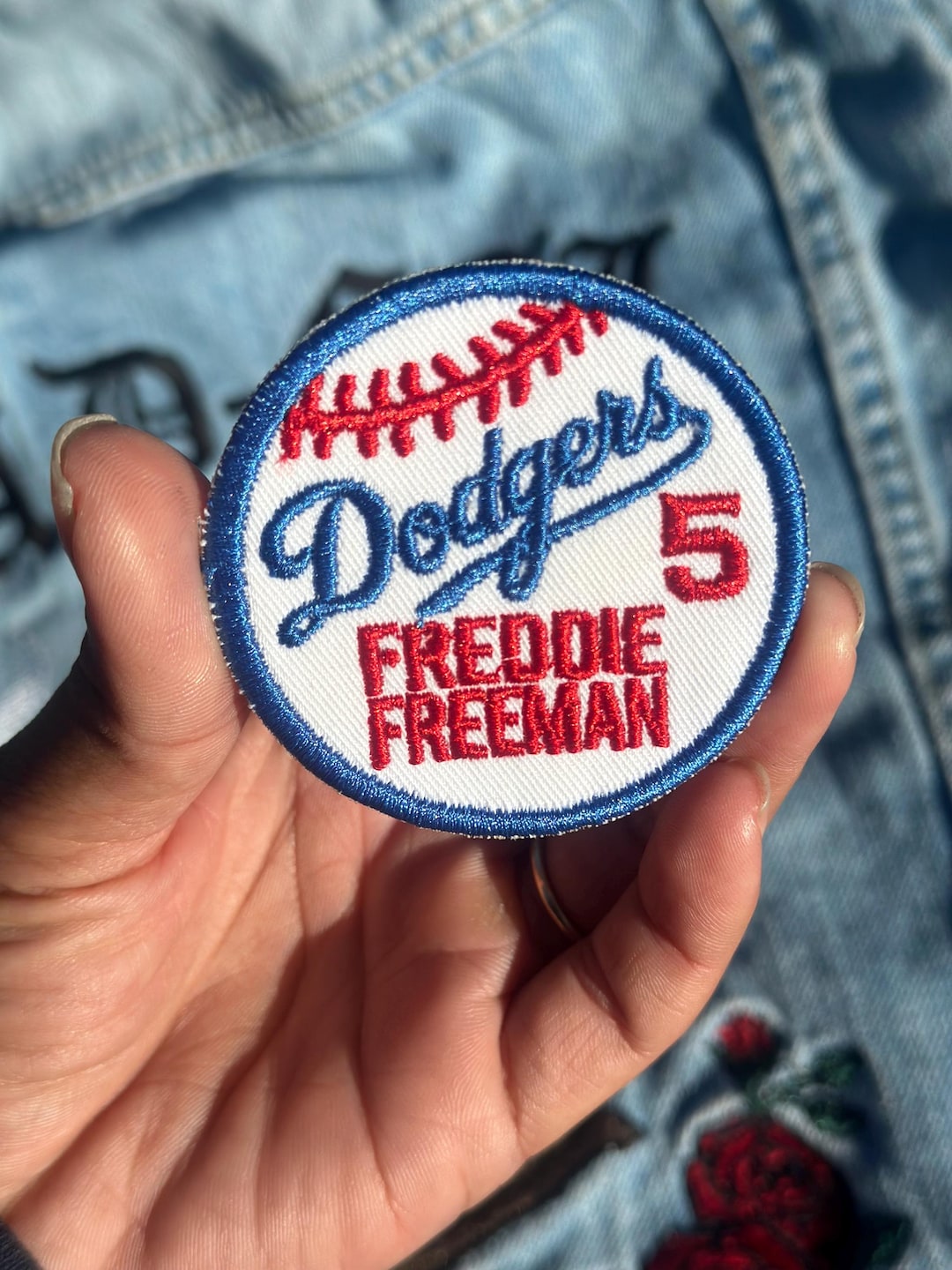 Freddie Freeman 5 Patches | Dodgers Baseball Team Iron on Embroidery ...