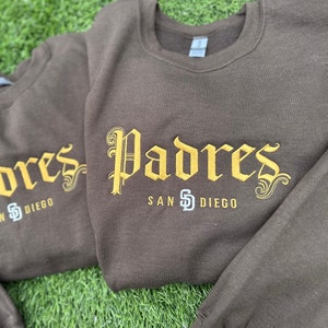Padres San Diego Baseball Embroidered Crewneck Hoodie Padres Baseball ...