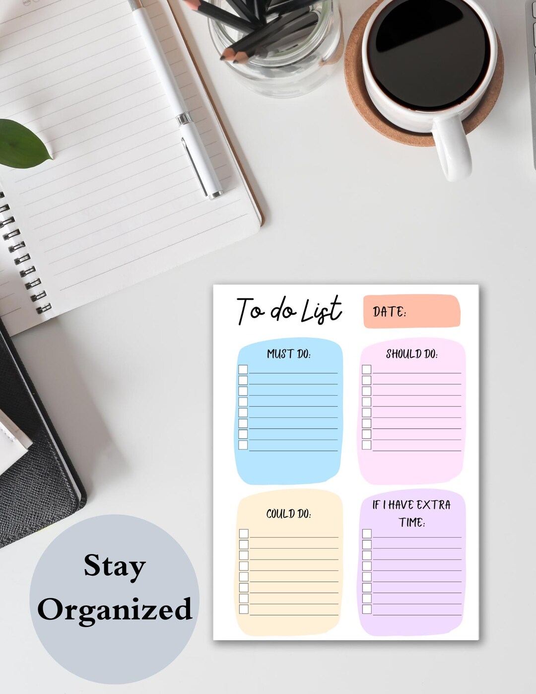 To Do List, Print Out List, Digital List, to Do List Template, to Do ...