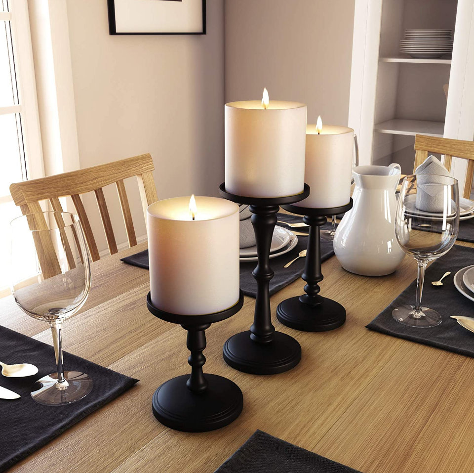 Black Candle Holders