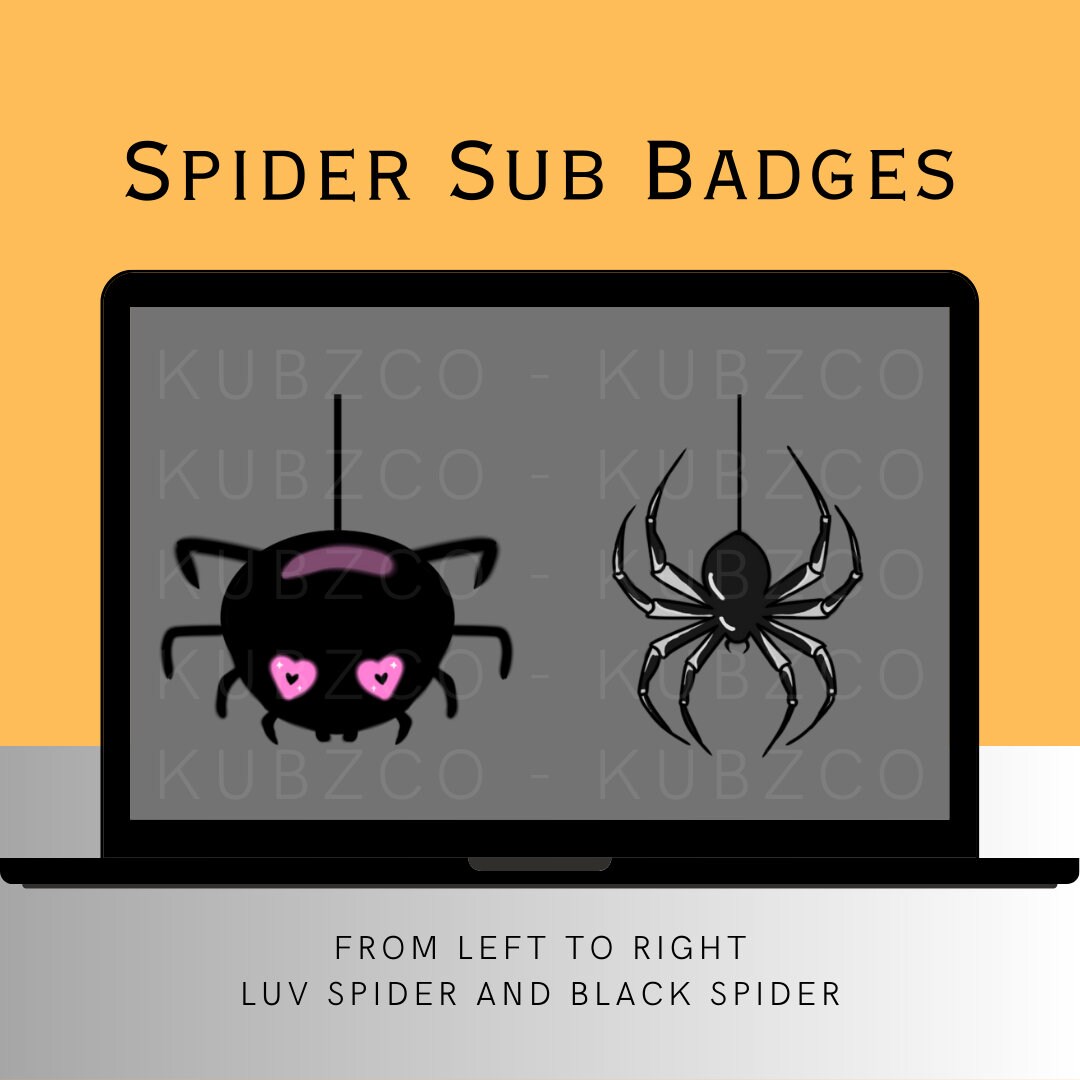 14 Spider Twitch Sub Badges Twitch/discord Badges or Emotes - Etsy