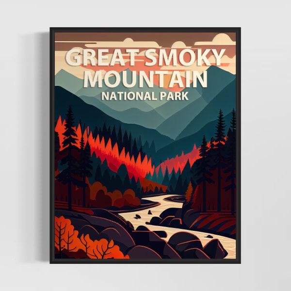 Smoky Mountains Poster - Etsy