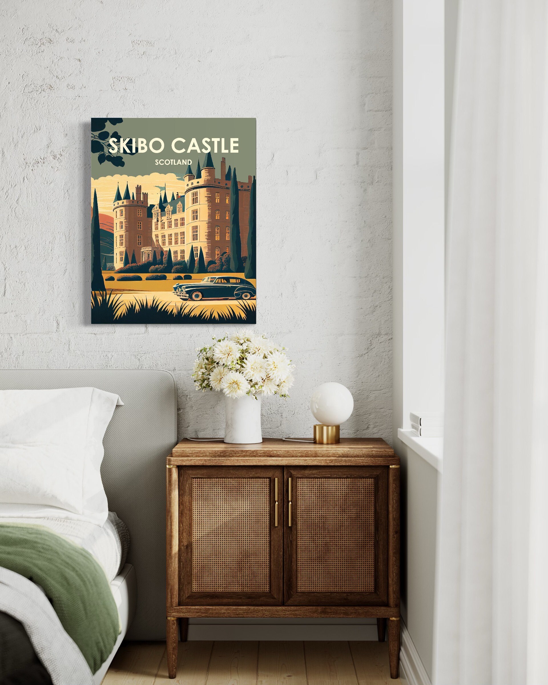 Skibo Castle Scotland Retro Art Print Skibo Castle Scotland - Etsy