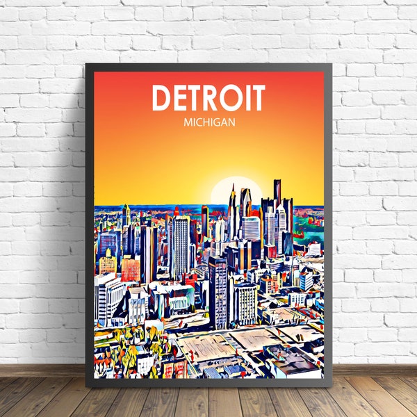 Detroit Poster - Etsy