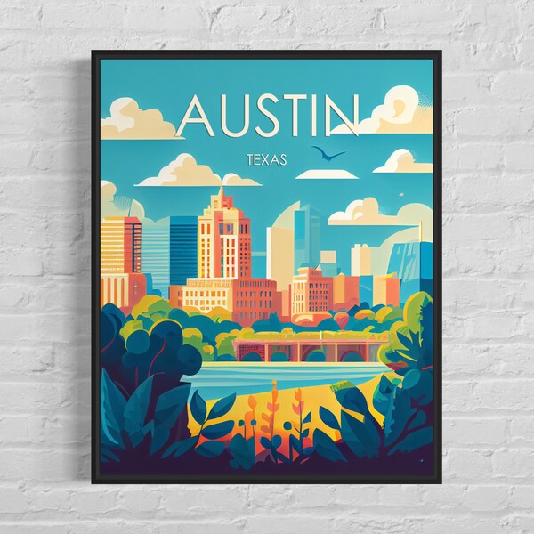 Austin Texas Print - Etsy
