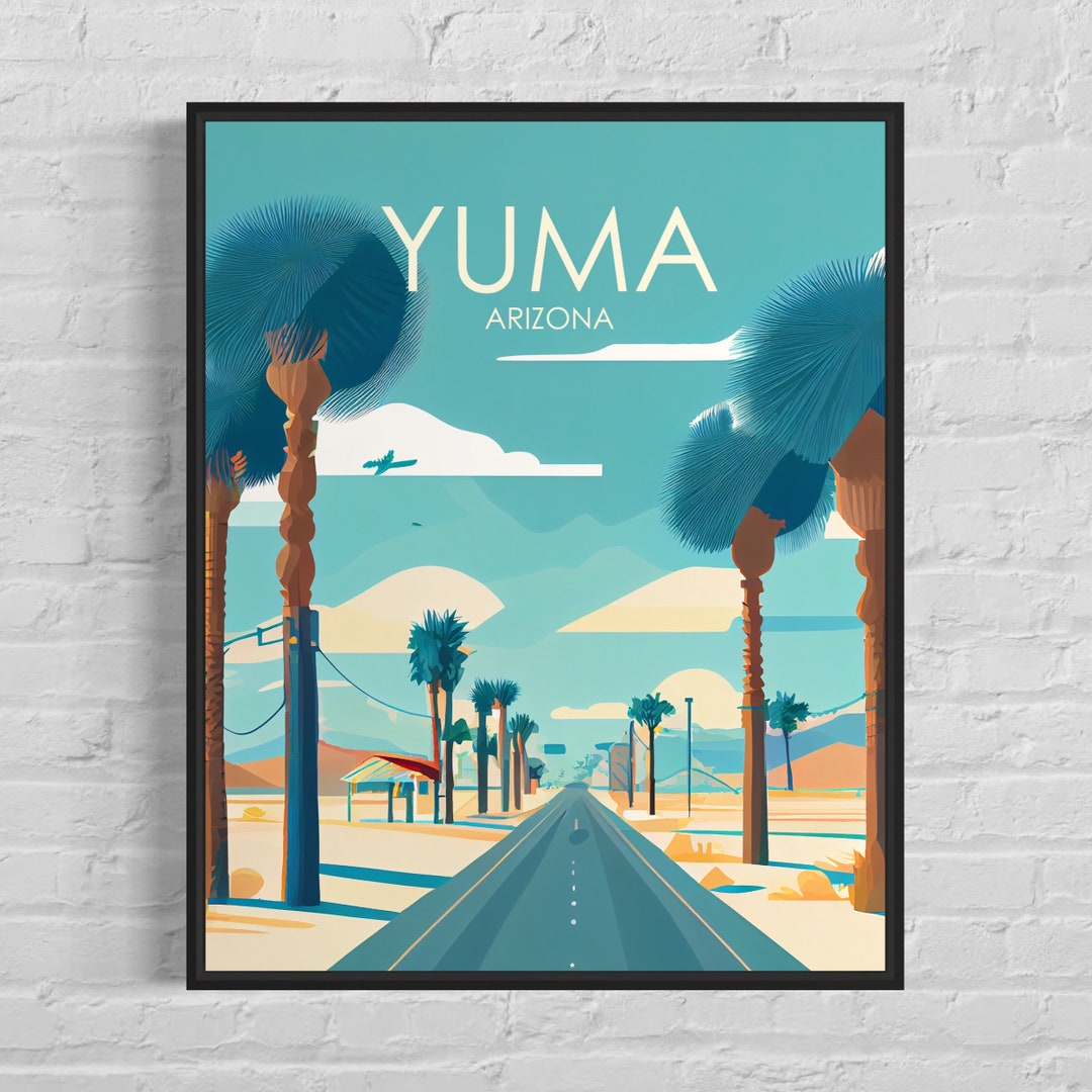 Yuma Arizona Retro Art Print, Yuma Wall Art Illustration, Yuma Vintage ...