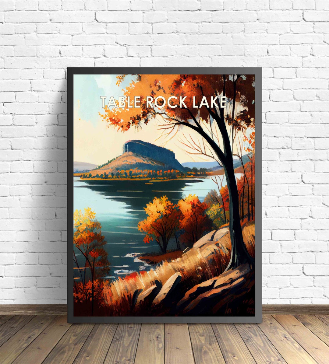 Table Rock Lake Arkansas Retro Art Print, Table Rock Lake Arkansas Wall ...