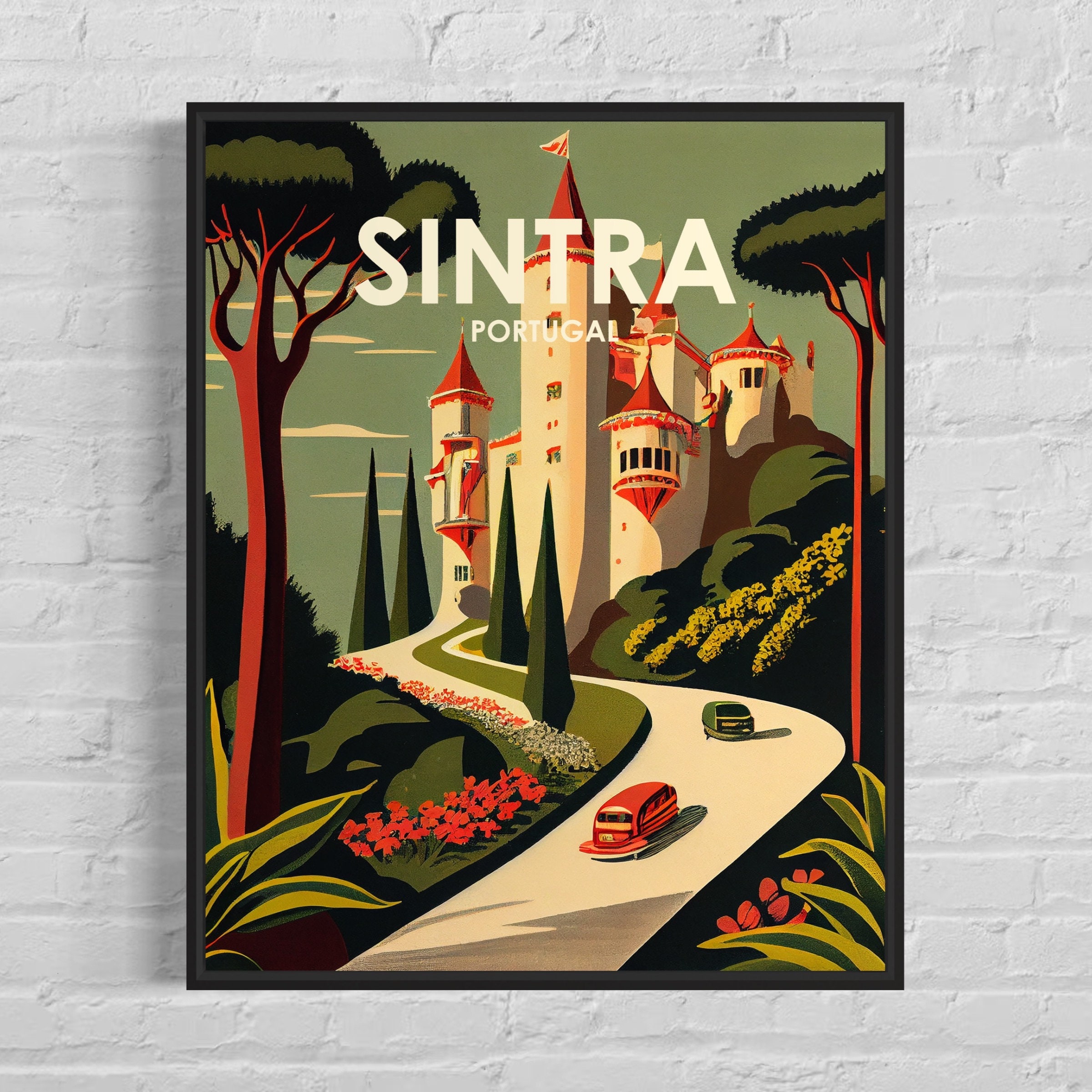 Sintra Portugal Retro Art Print Sintra Portugal Wall Art - Etsy